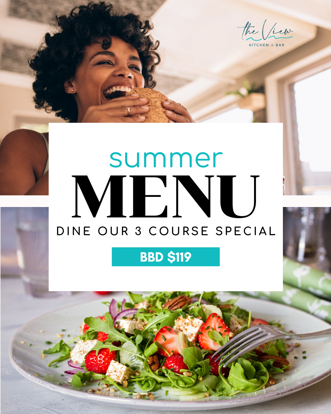 Menus – The View: Kitchen + Bar
